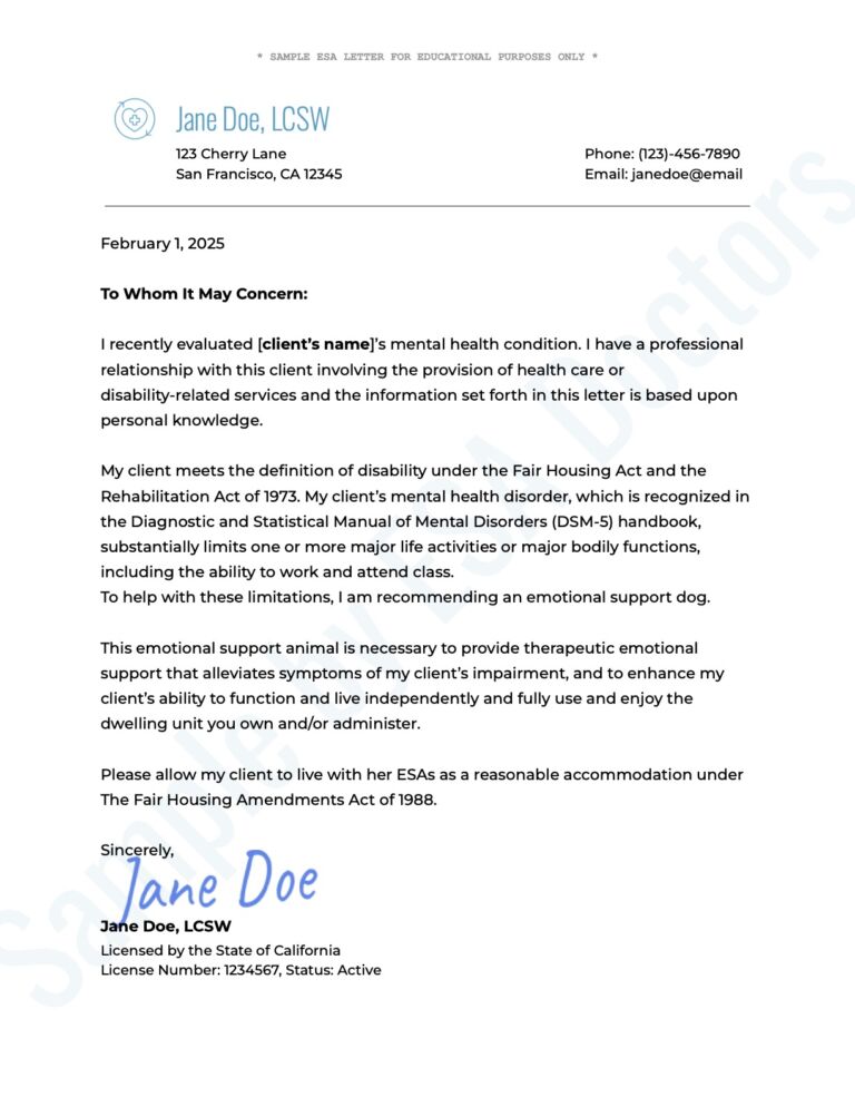 How to Know if Your ESA Letter is Legit - ESA Doctors