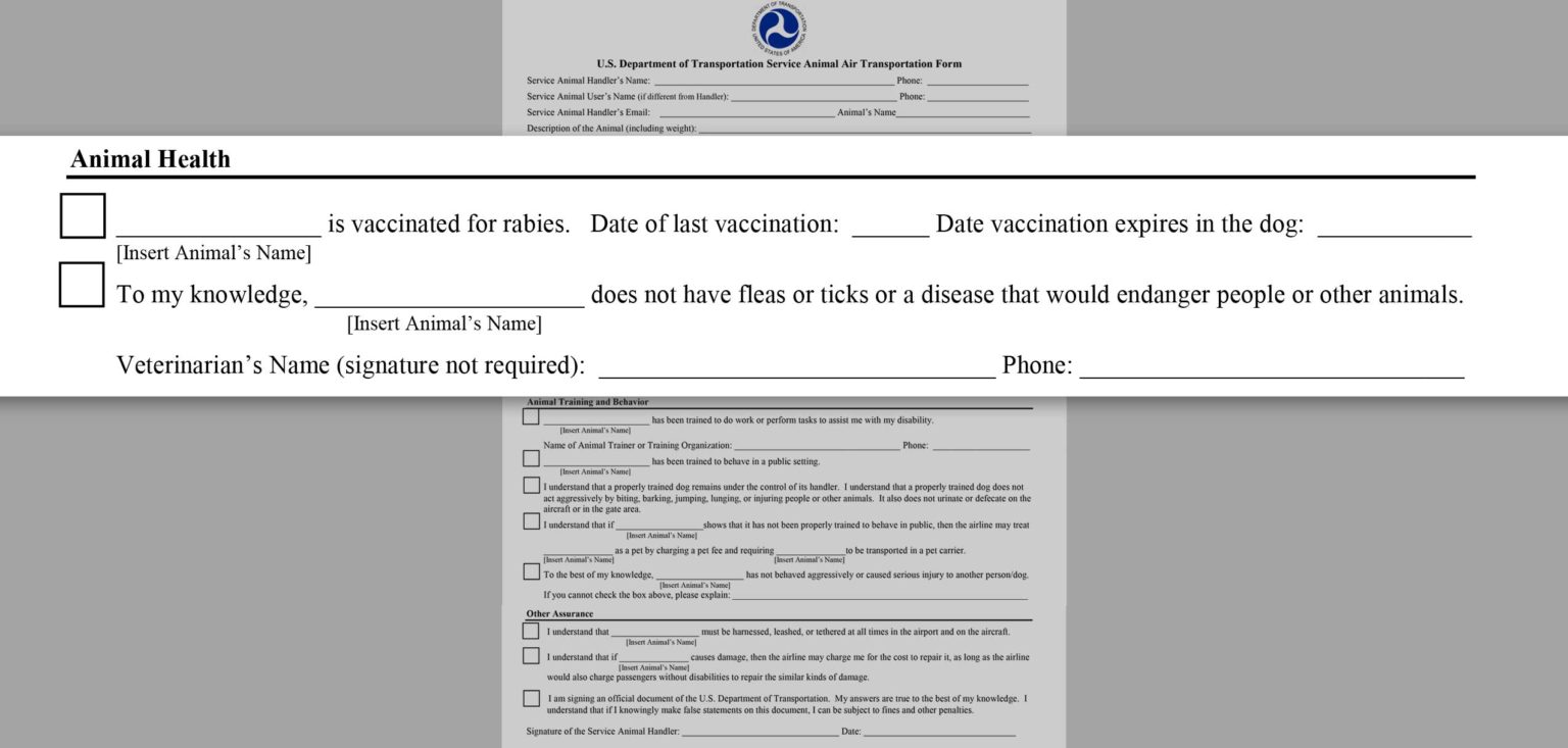 How to do The DOT & TSA Service Animal Form: Easy Guide