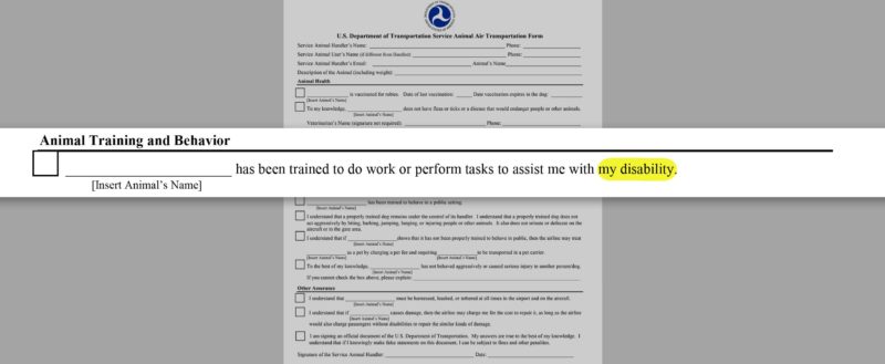 How to do The DOT & TSA Service Animal Form: Easy Guide