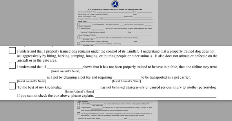 How to do The DOT & TSA Service Animal Form: Easy Guide