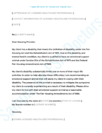 What Needs to Be Included in an Emotional Support Animal Letter? - ESA ...