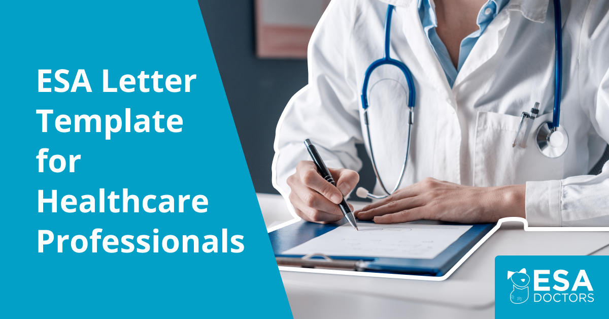 ESA Letter Template for Healthcare Professionals - ESA Doctors